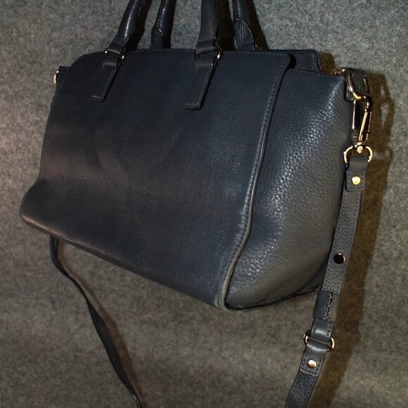 kate spade | Bags | Kate Spade Baxter Satchel Catalina Blue Pebbled ...